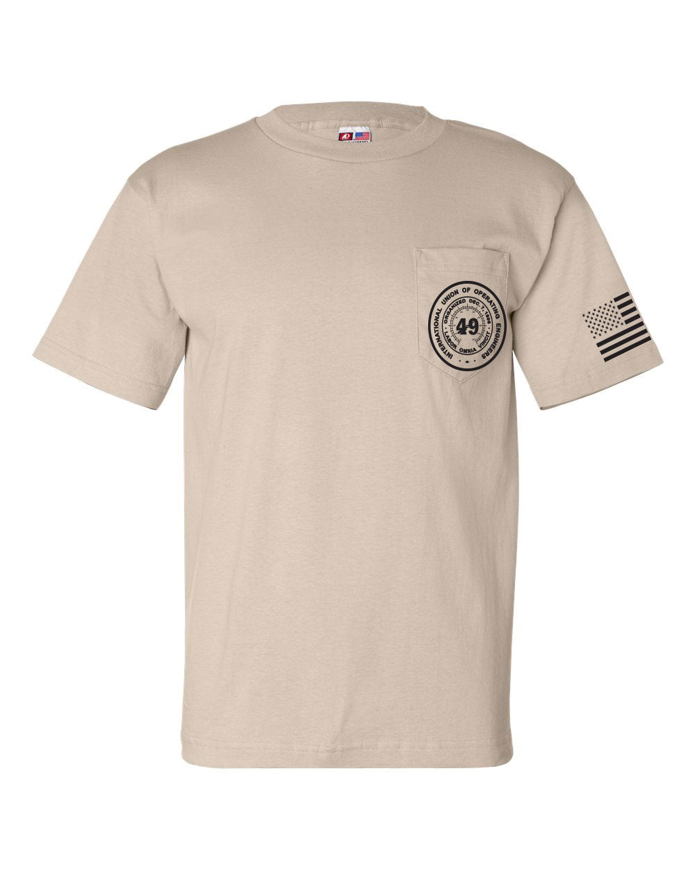 Bayside Unisex Heavyweight Pocket T-Shirt – IUOE Local 49